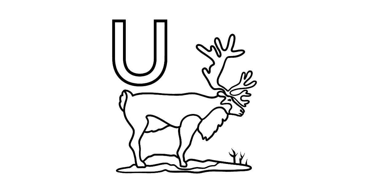 Dibujo de Letra U Español para colorear ♥ Imprime y en Línea Gratis