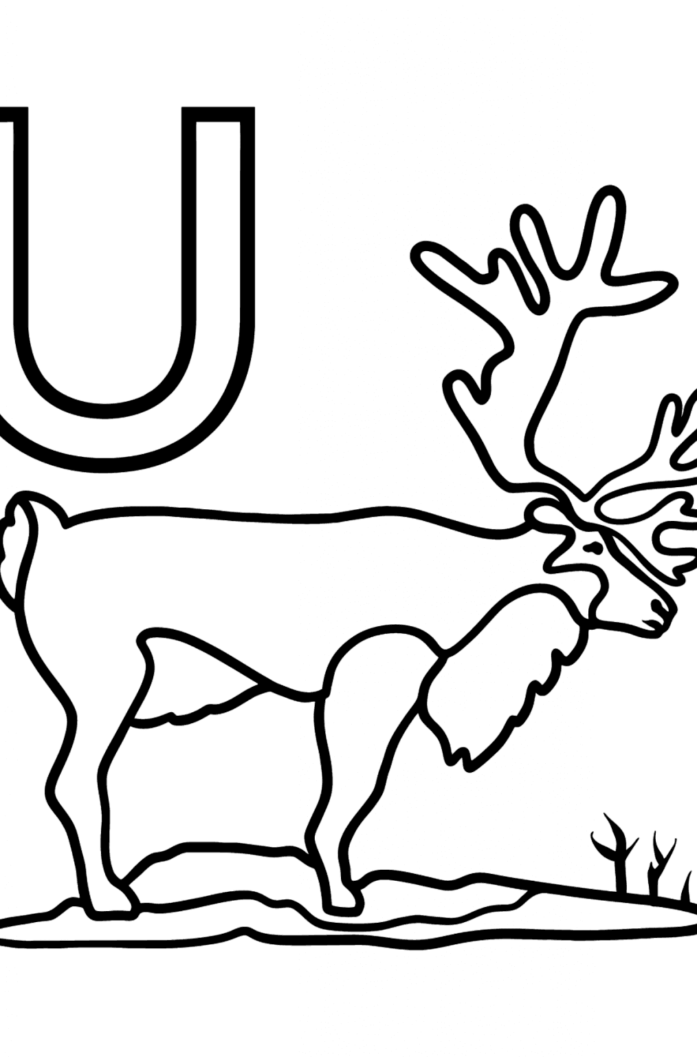 Dibujo de Letra U Español para colorear ♥ Imprime y en Línea Gratis