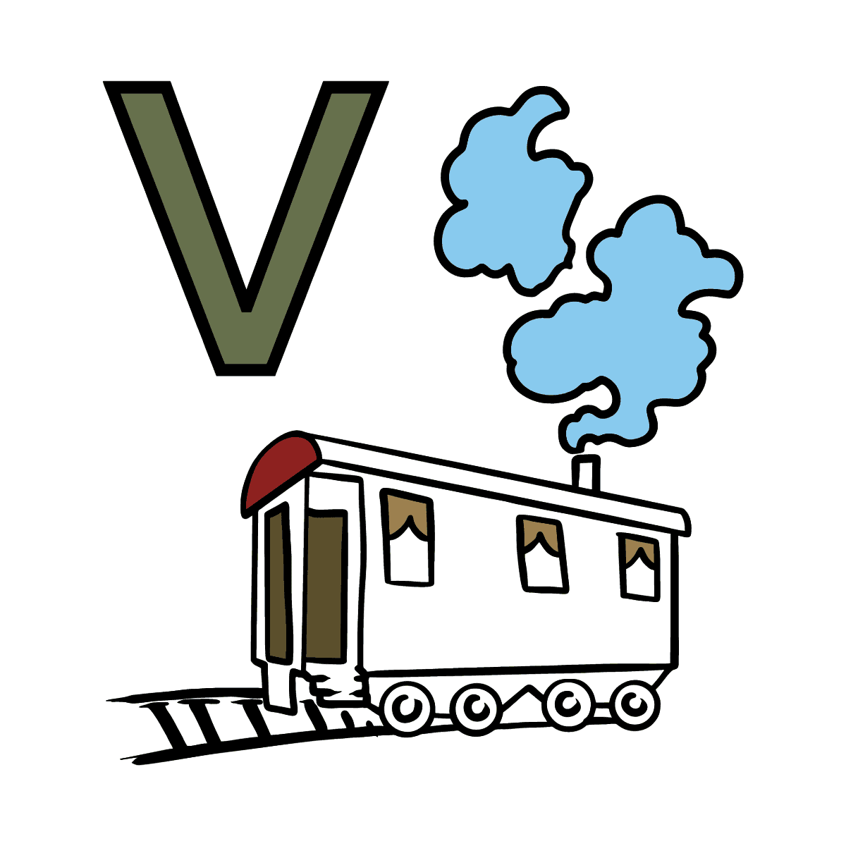 Spanish Letter V coloring pages ♥ Print and Online Free!