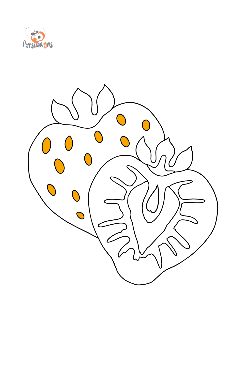 Delicious strawberries сoloring page ♥ Online and Print for Free!