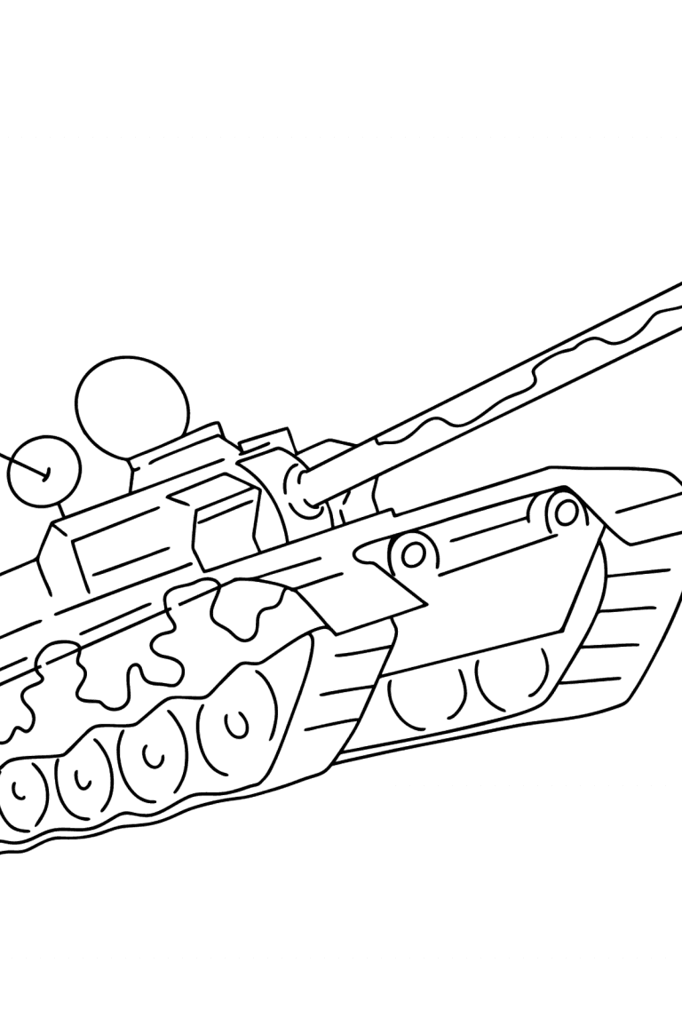 Ausmalbilder Panzer für Kinder - Kostenlos Drucken und Online!