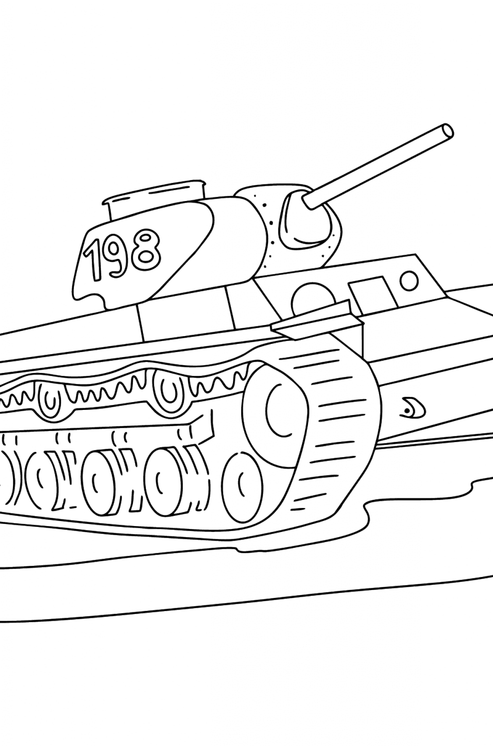 Desene de colorat tancuri ♥ Descărcați, imprimați, online!