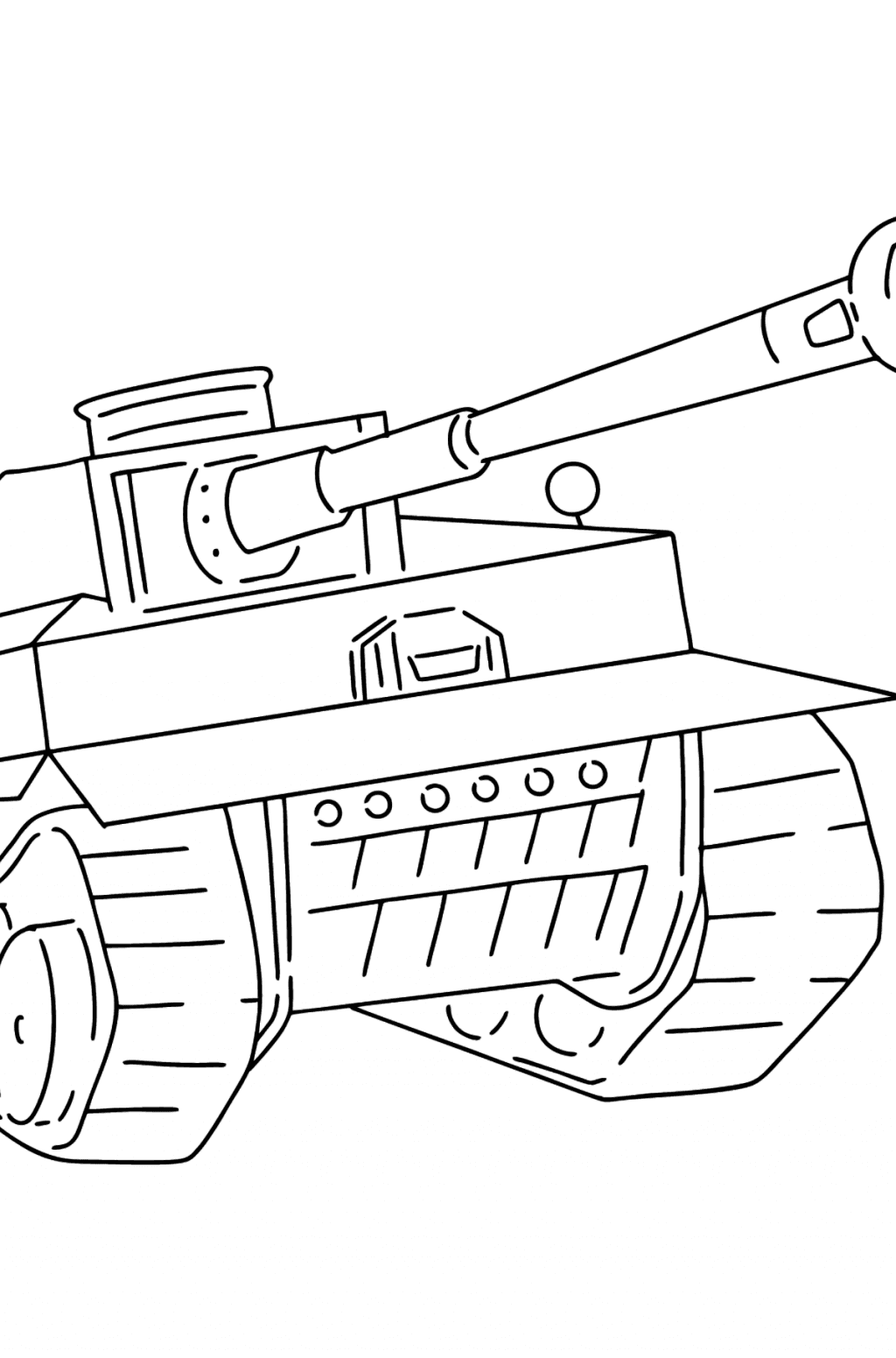 Ausmalbilder Panzer für Kinder - Kostenlos Drucken und Online!