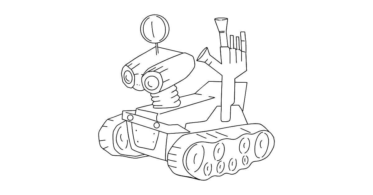 Tank Robot coloring page ♥ Print for Free!