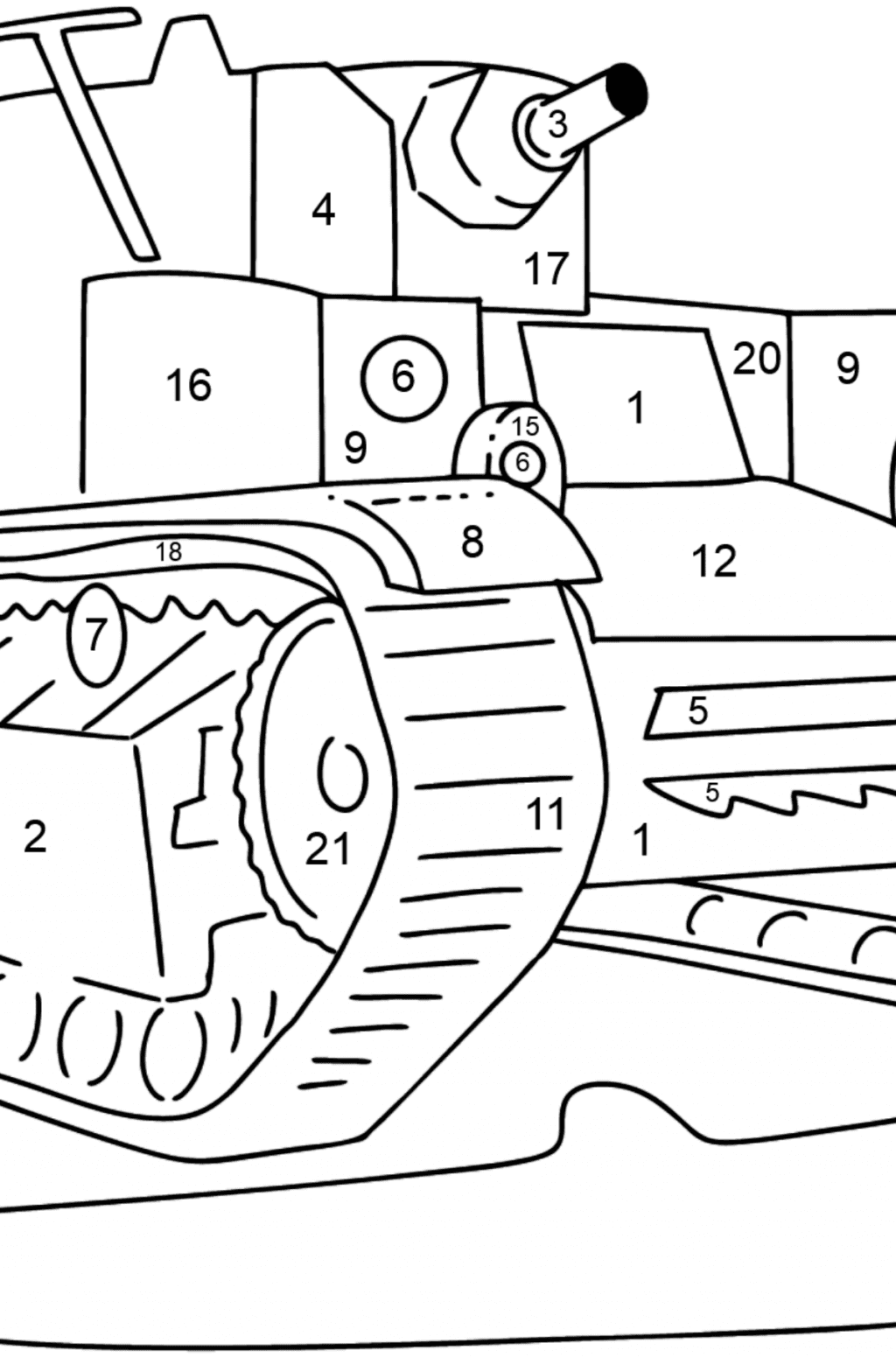 Tank T 28 coloring page ♥ Print for Free!