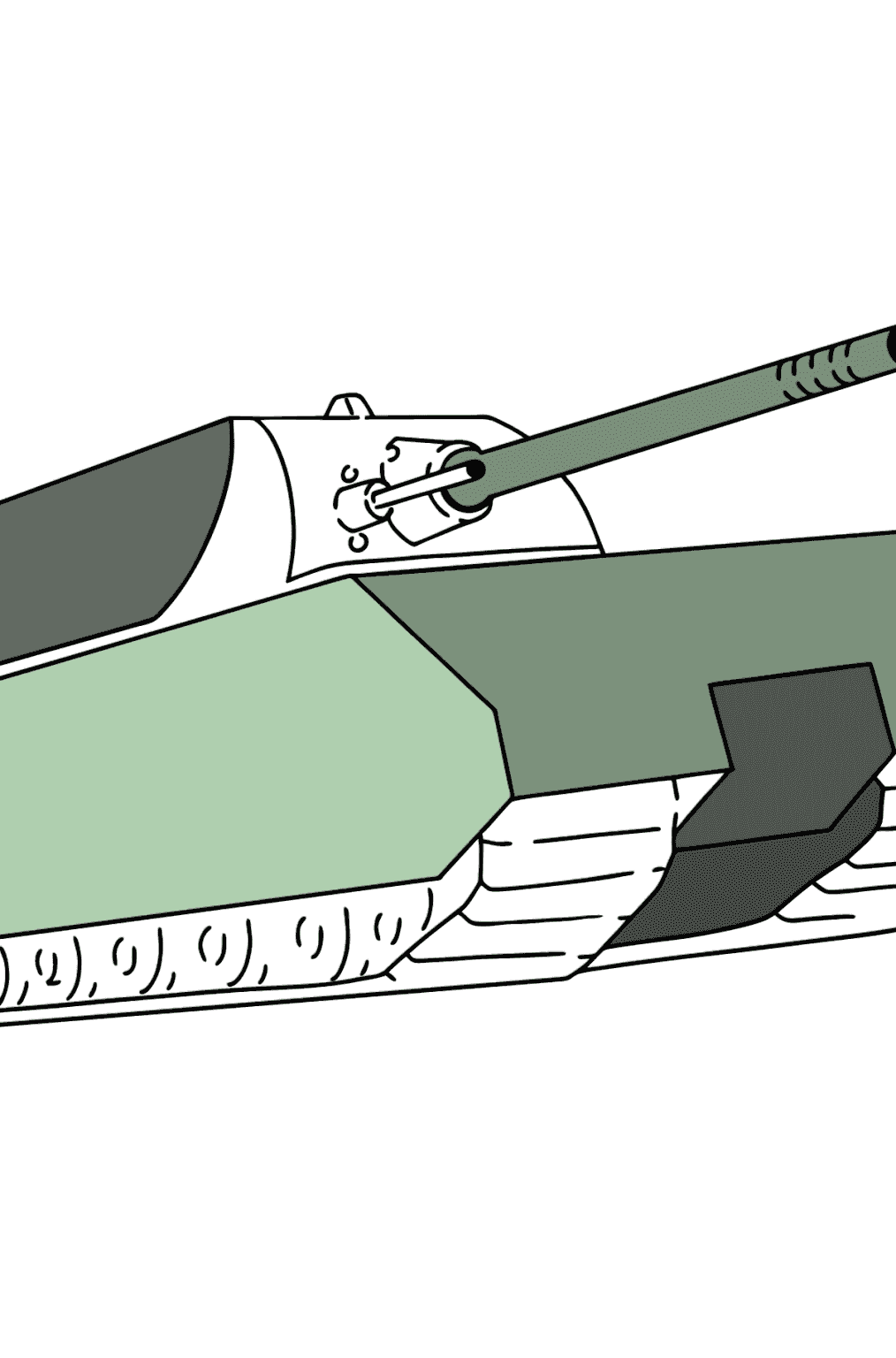 Kleurplaat tank KV-44 - Online en uitprinten is gratis!