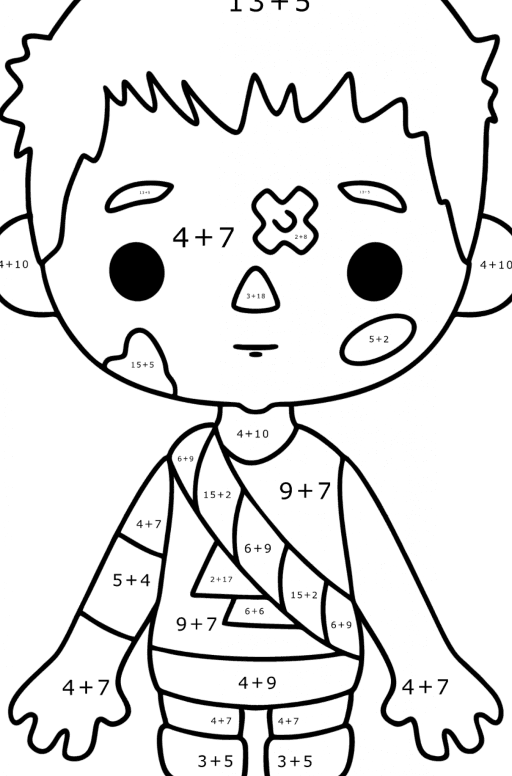 Målarbild Toca Life World Pojke | Coloring-for-Kids.com