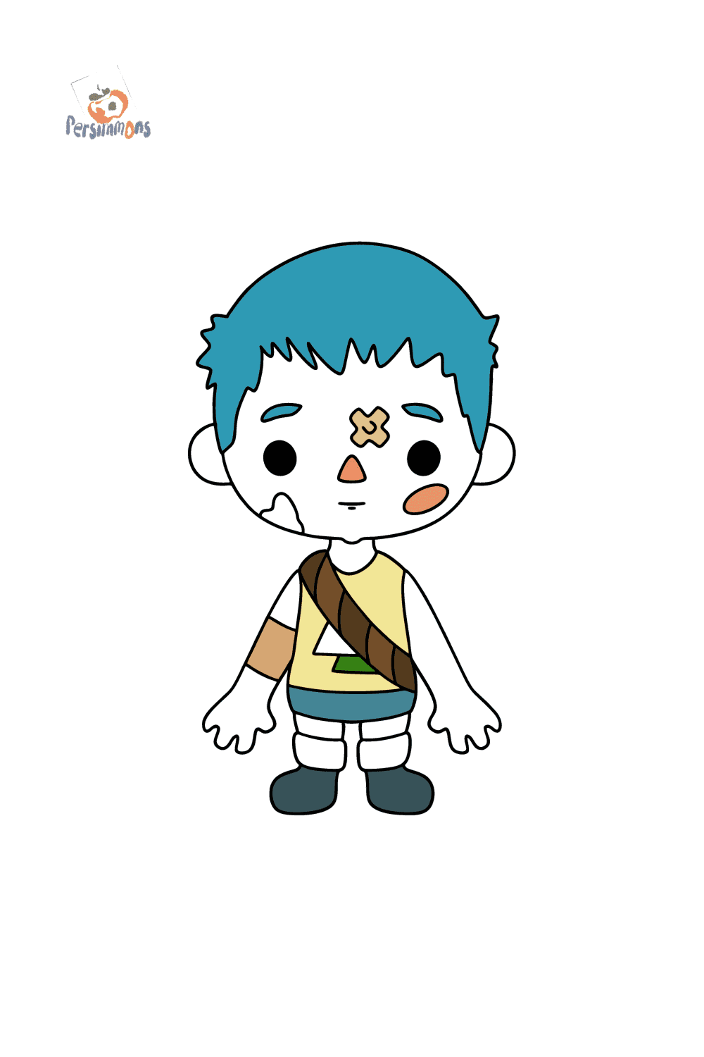 Toca Life World Boy zum Ausmalen | Coloring-for-Kids.com