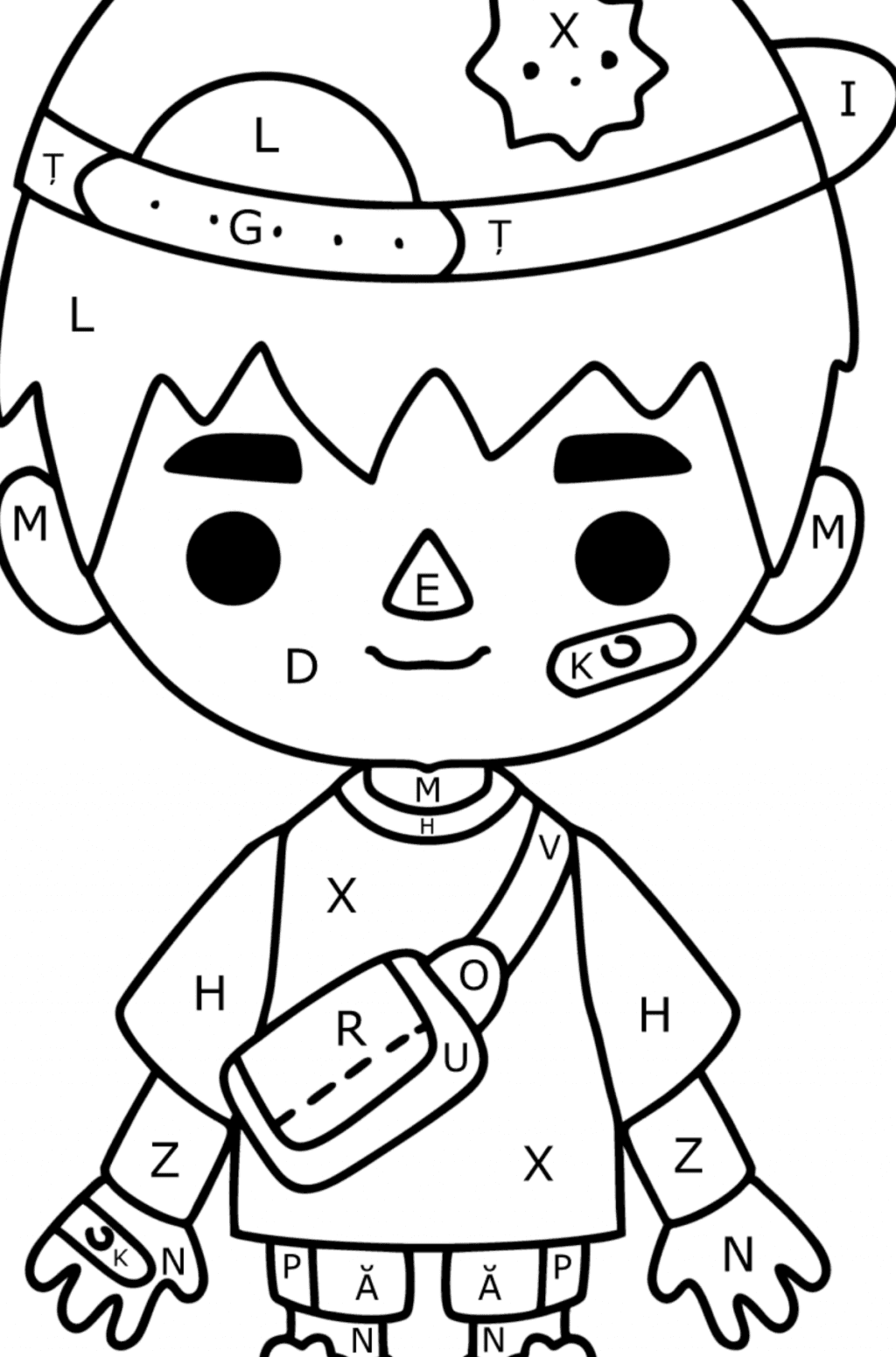 Desen de colorat Toca Boca Un baietel | Coloring-for-Kids.com