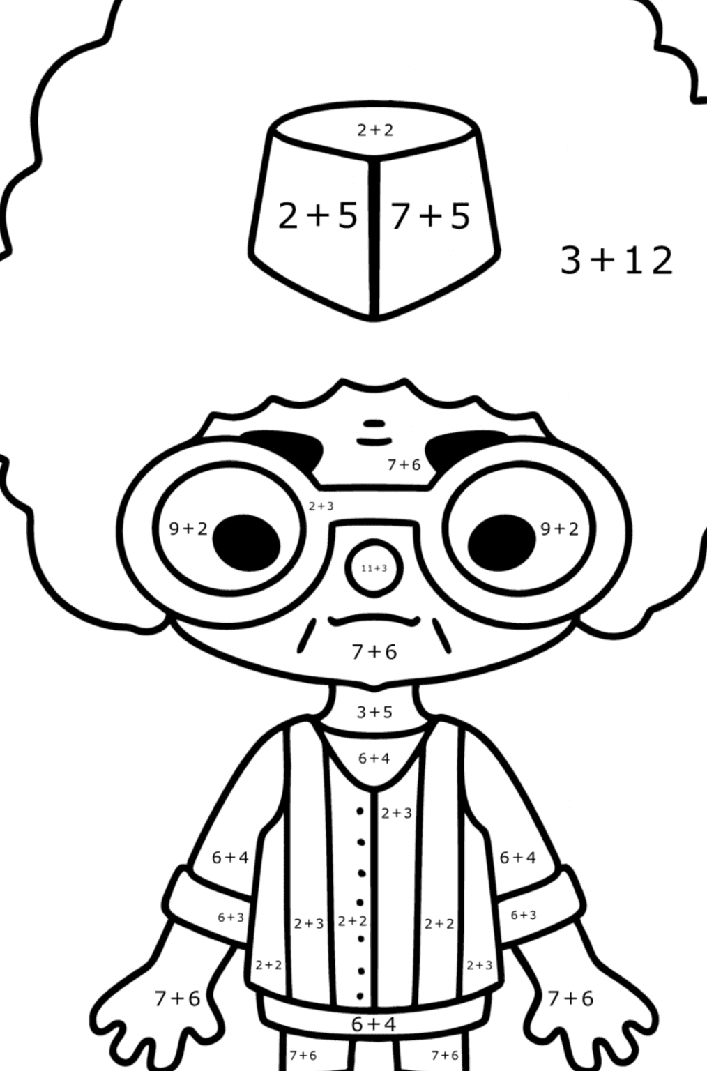 Målarbild Toca Boca Karaktär | Coloring-for-Kids.com