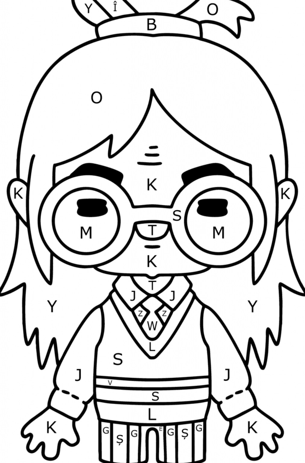 Desen de colorat Toca Boca Oameni Bătrâni | Coloring-for-Kids.com