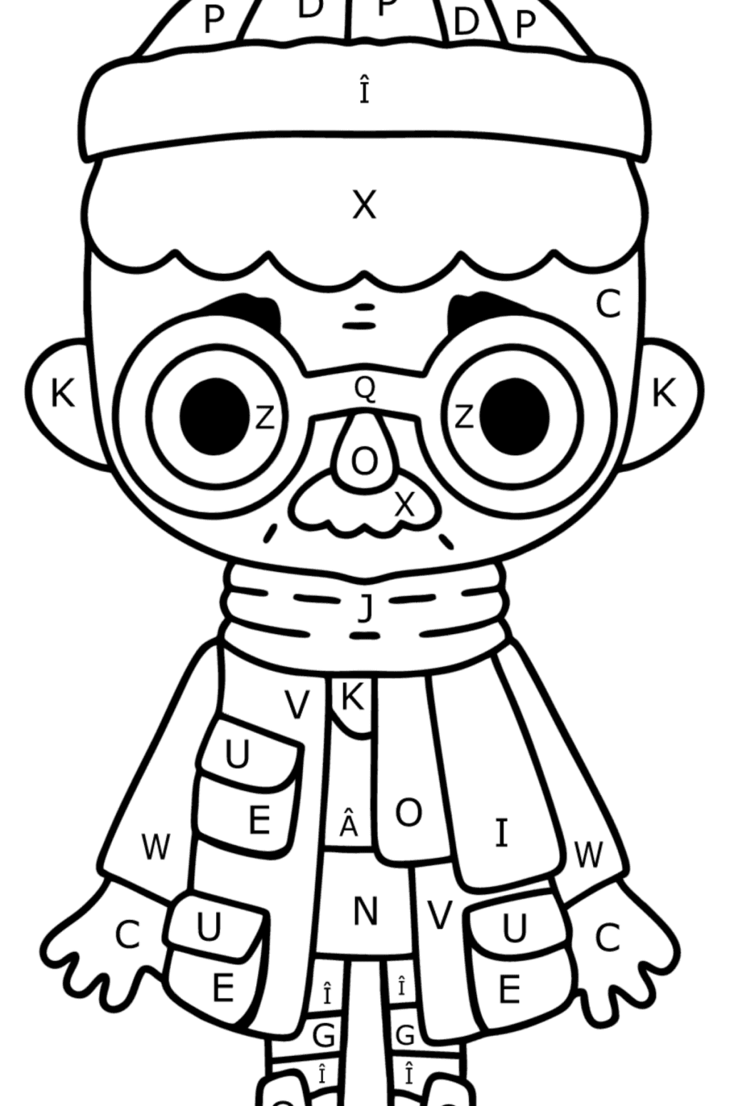 Desen de colorat Toca Life World Bătrâni | Coloring-for-Kids.com