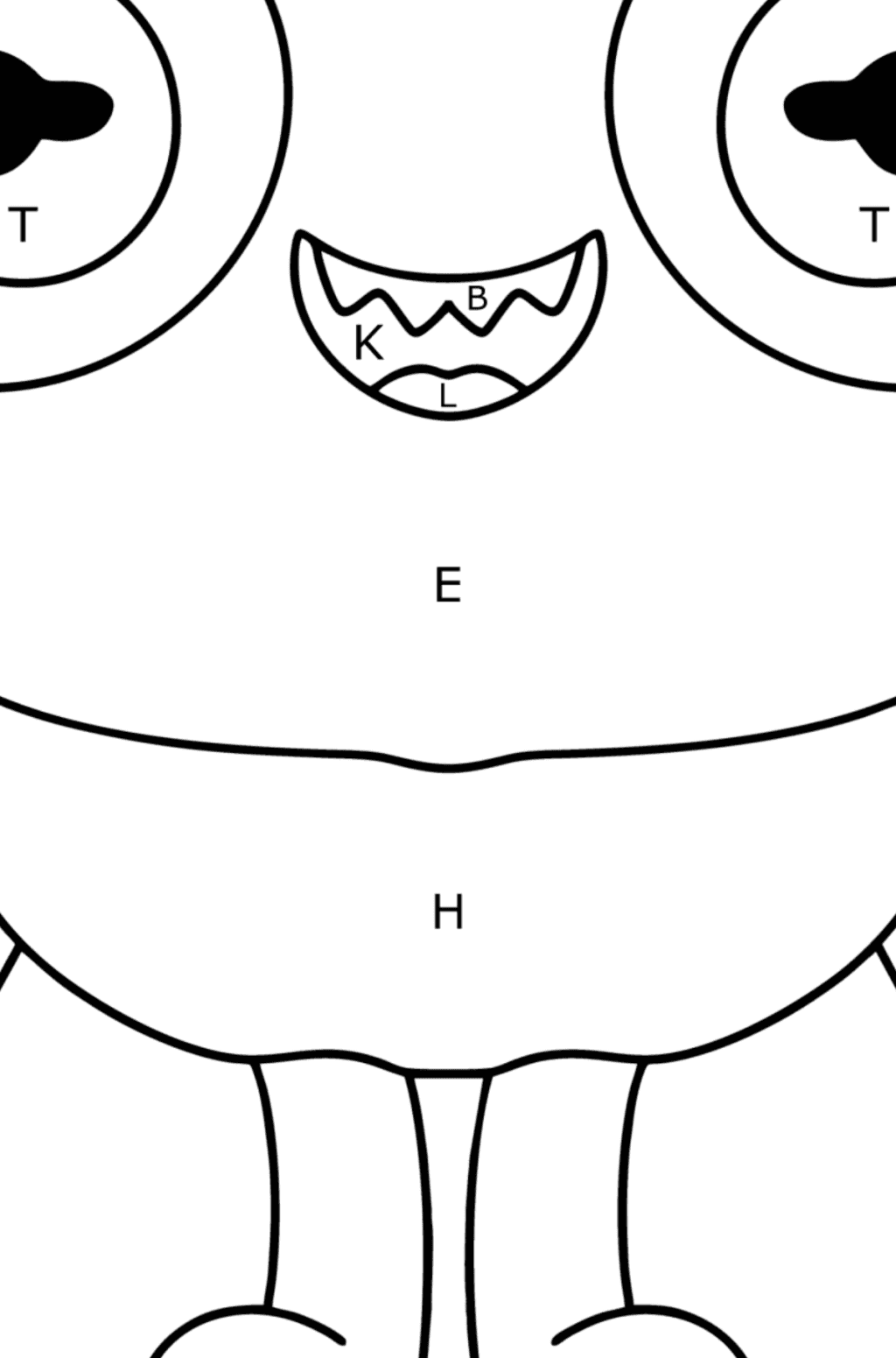 Mewarnai gambar Toca Boca Pahlawan Ulat | Coloring-for-Kids.com