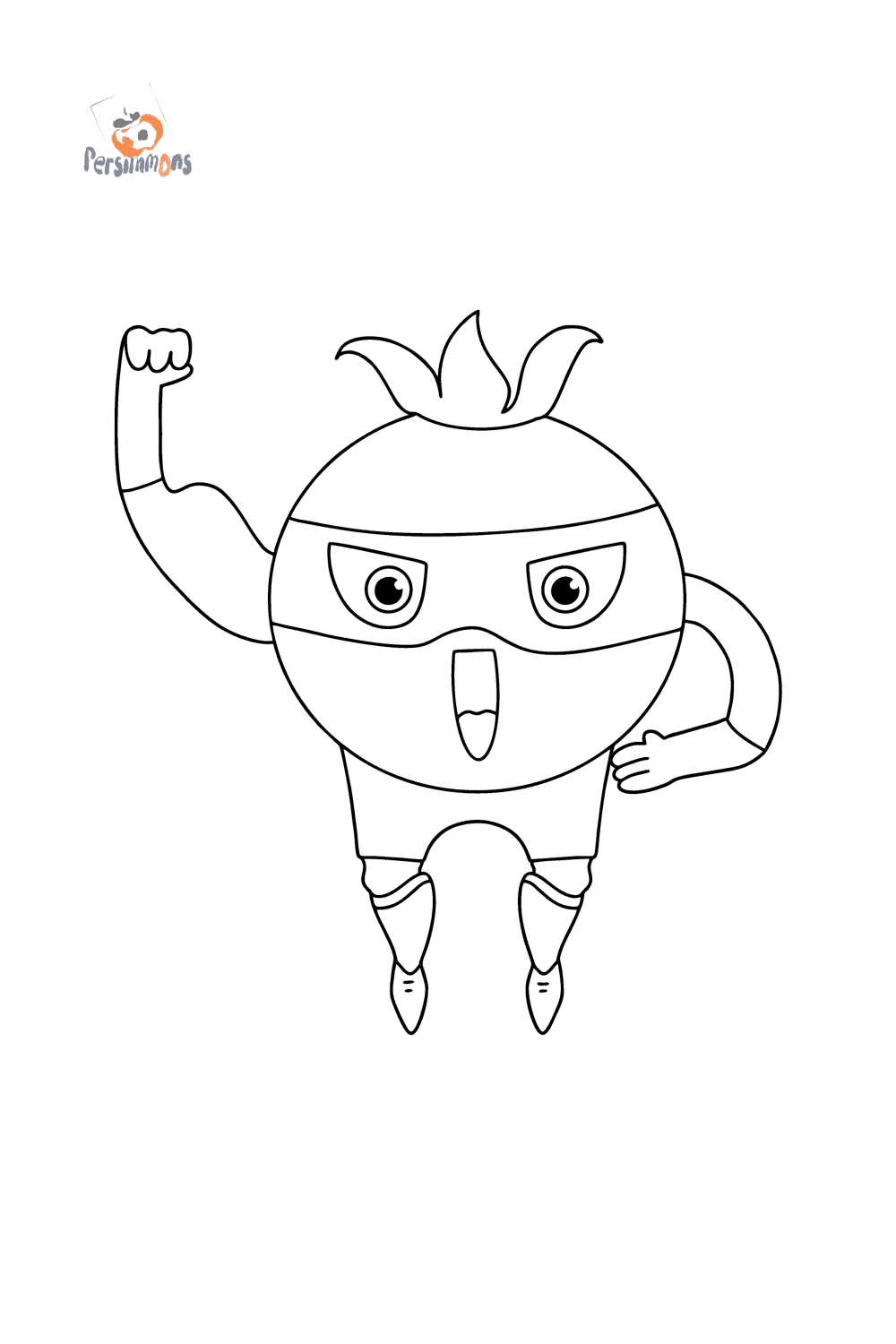 Dibujo Tomate valiente para colorear - Imprime y en Línea