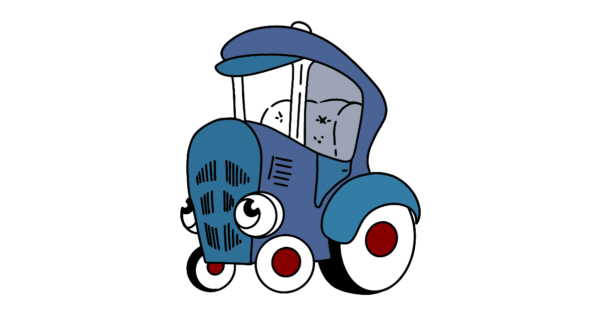 Blue Tractor coloring page ♥ Online or Printable for Free!