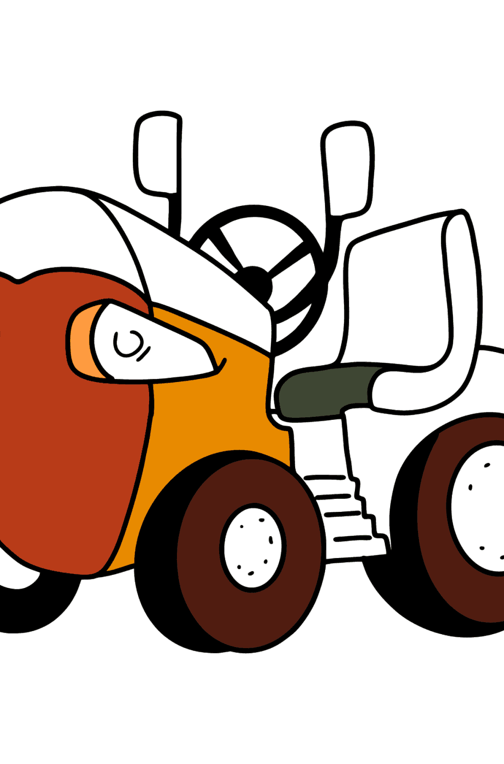 Desen de colorat tractor de constructii ♥ Online și Imprimați