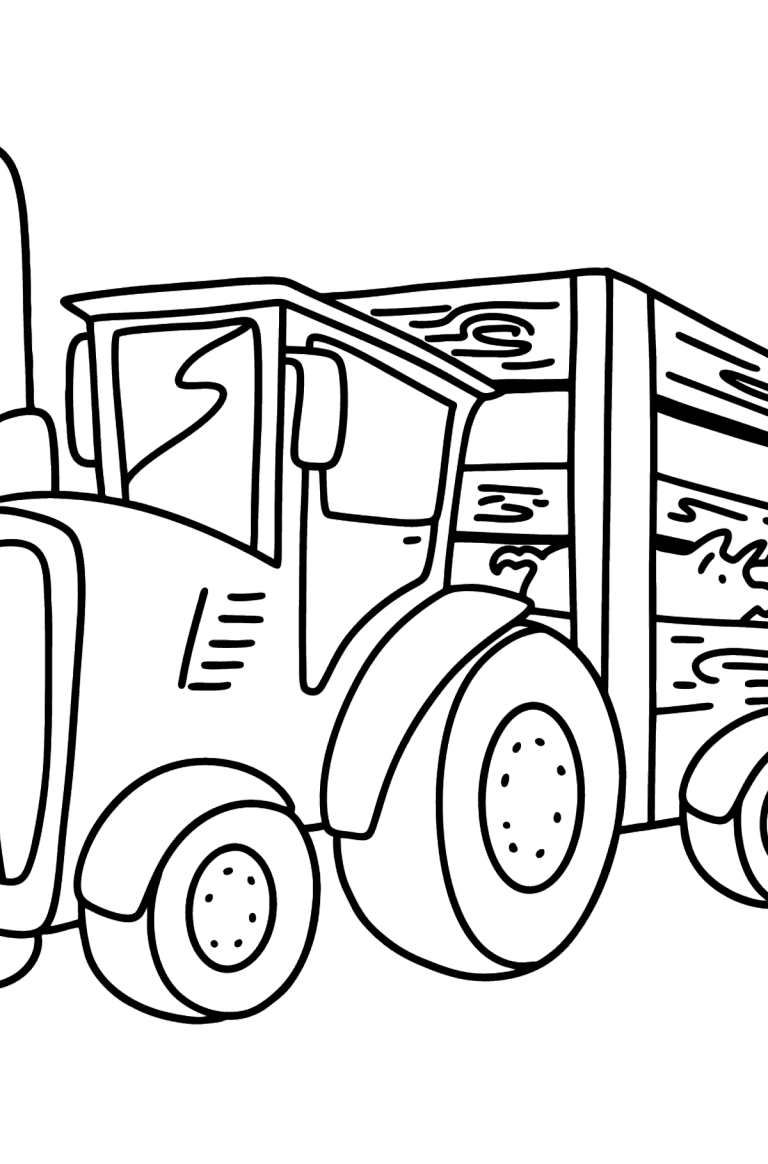 Desene de colorat tractoare ♥ Descărcați, imprimați, online!