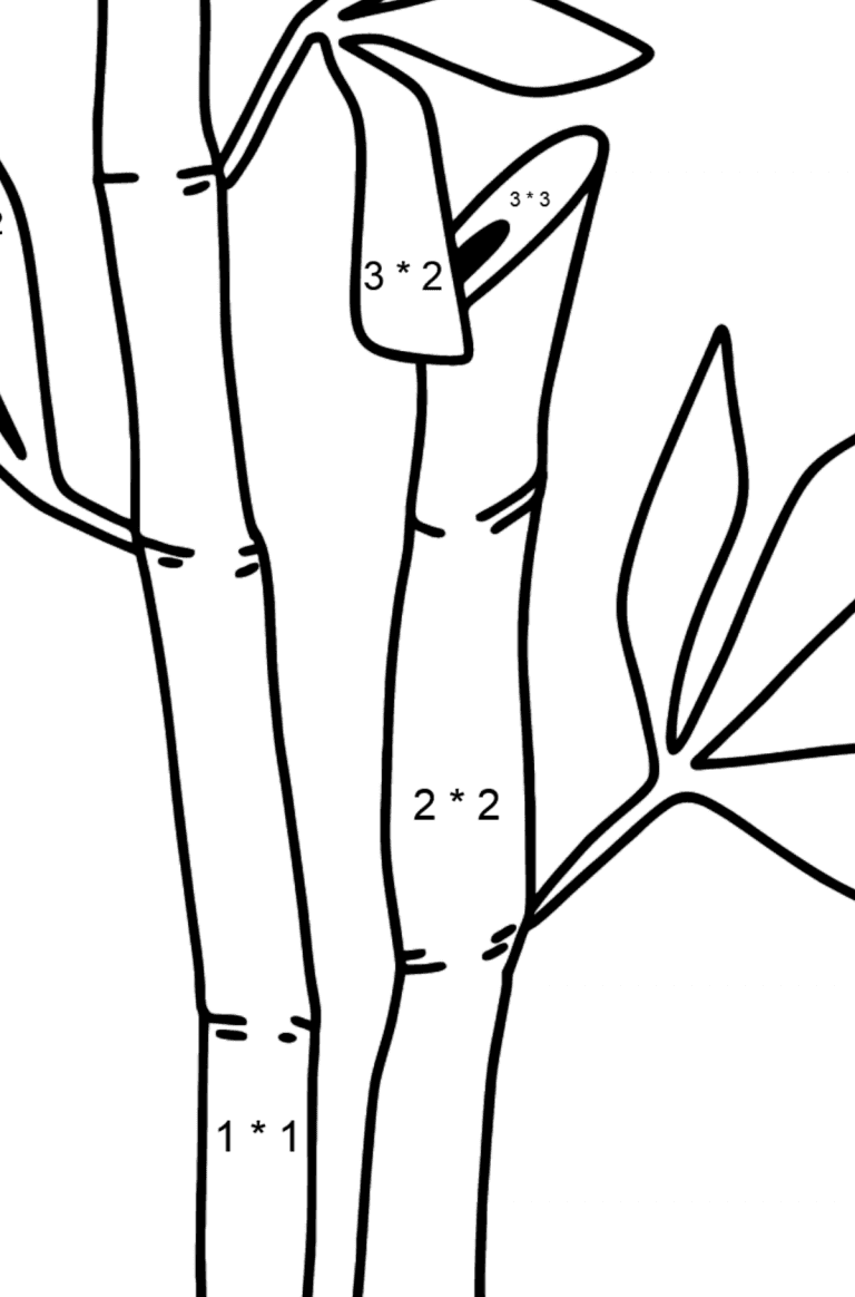 Bamboo coloring page for kids ♥ Online and Print for Free!