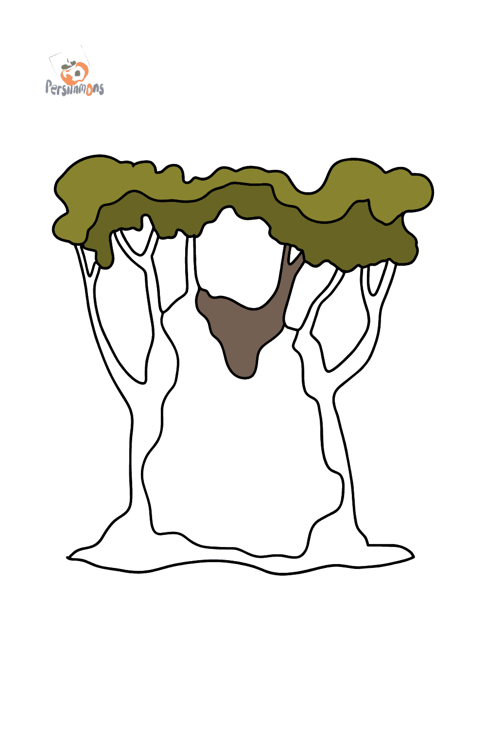 Baobab coloring page for kids ♥ Online and Print for Free!