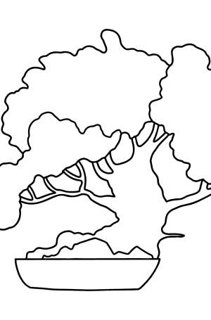 Bonsai coloring page for kids ♥ Online and Print for Free!