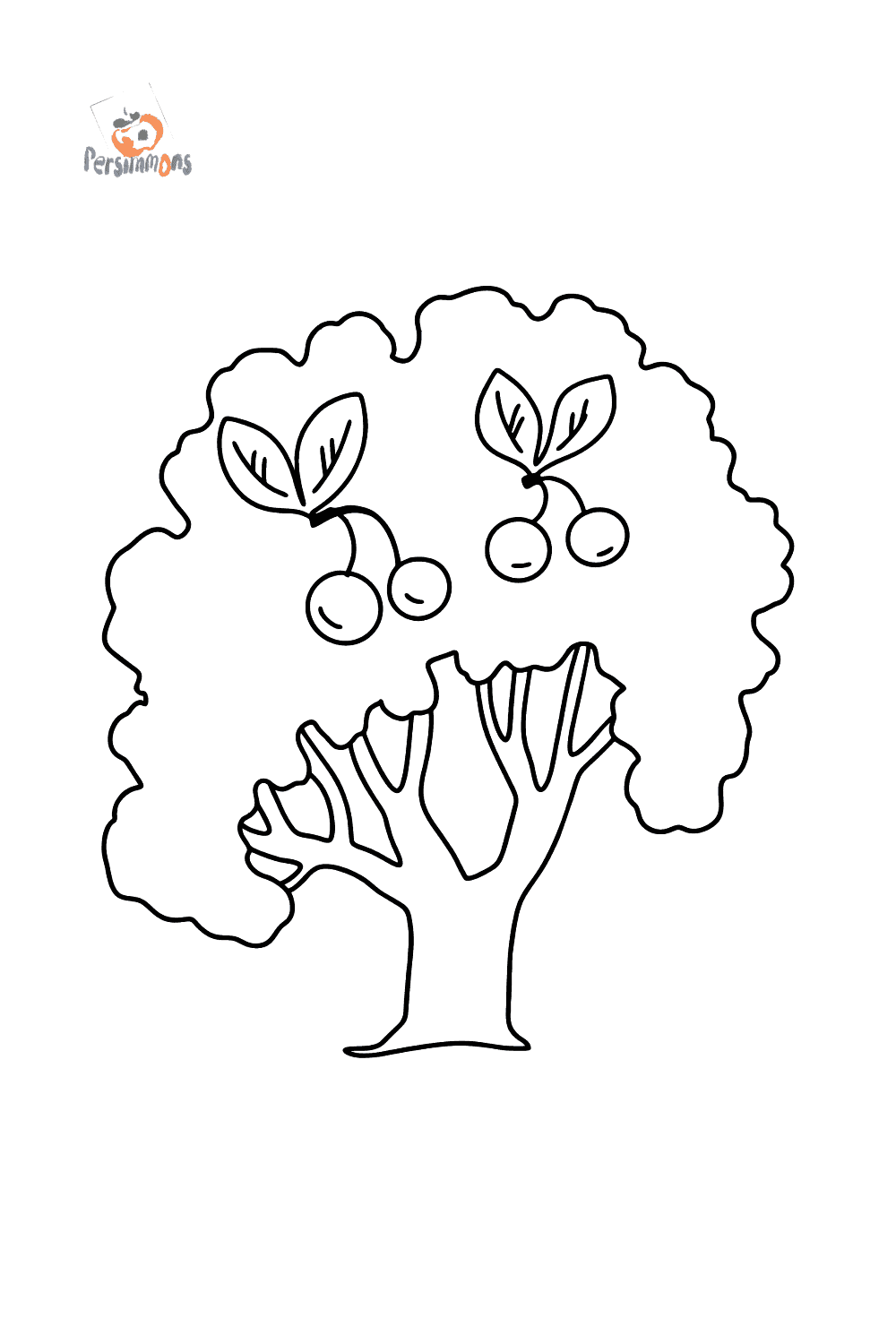 Cherry Tree coloring page ♥ Online and Print for Free!