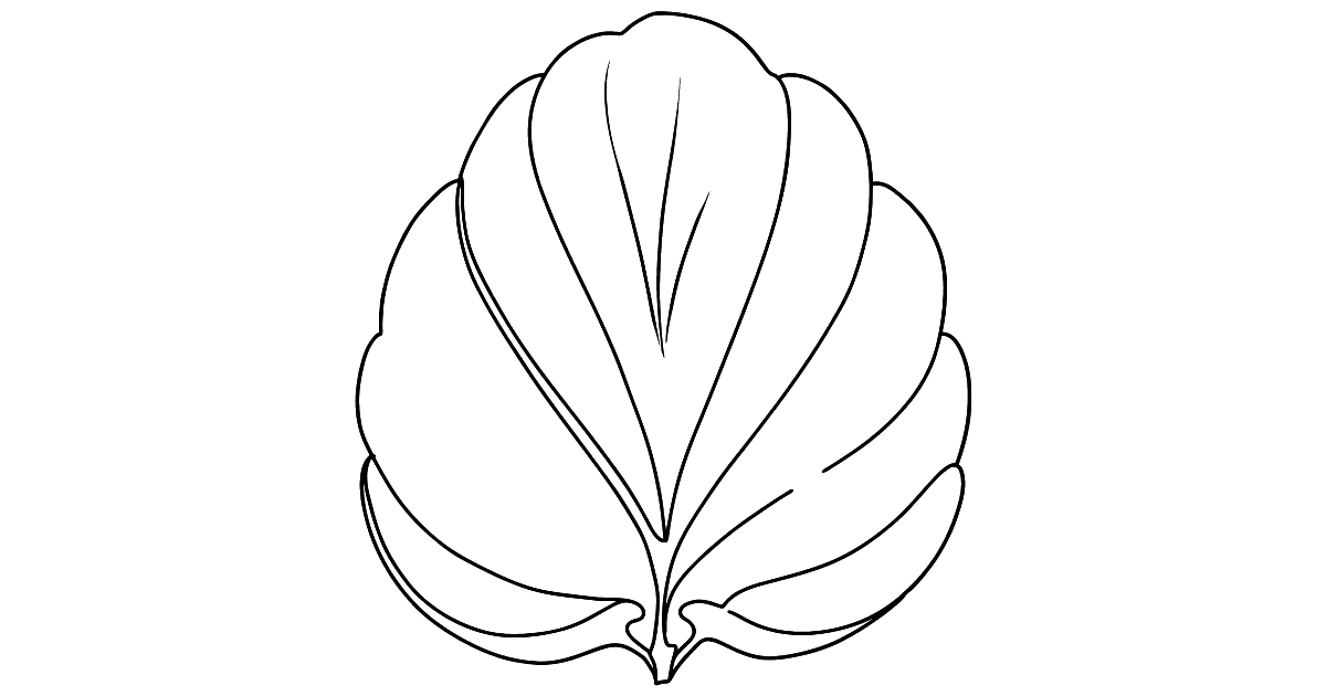 Hosta Leaf coloring page ♥ Online and Print for Free!