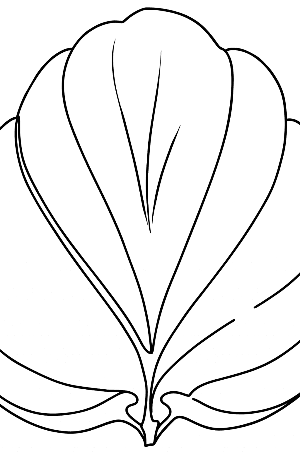 Mewarnai gambar pohon dan daun - Unduh, cetak, online!