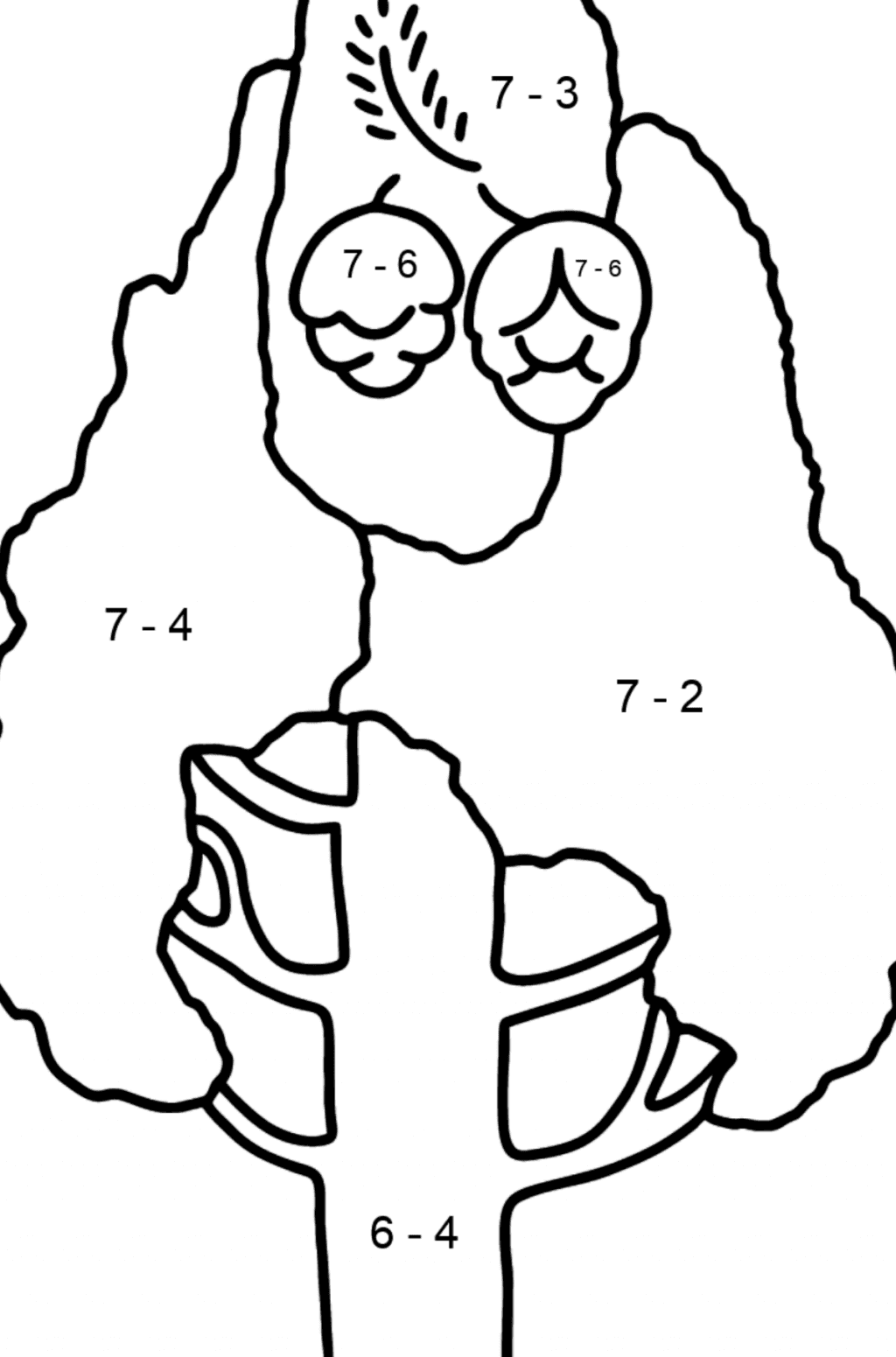 Larch coloring page for kids ♥ Online and Print for Free!