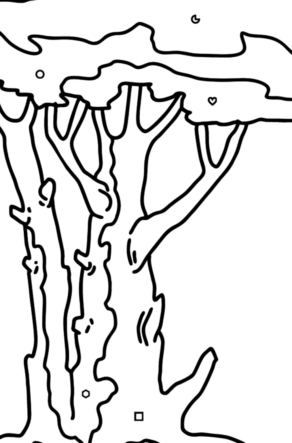 Pines coloring page for kids ♥ Online and Print for Free!