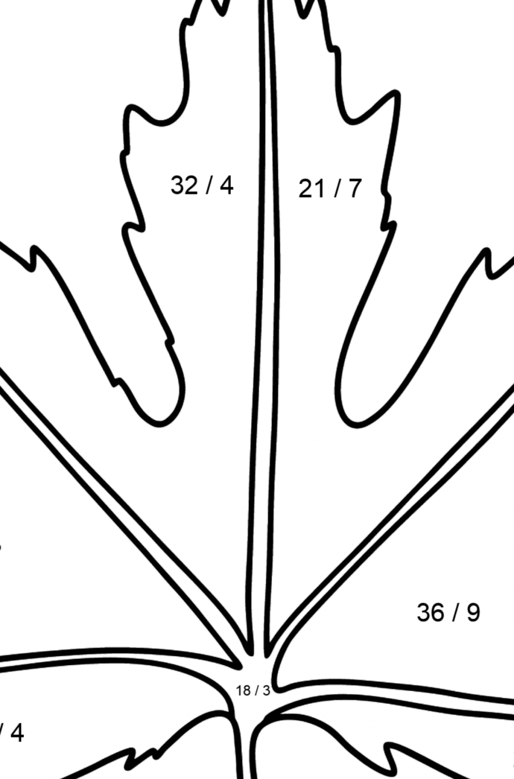 Red Maple Leaf coloring page ♥ Online and Print for Free!