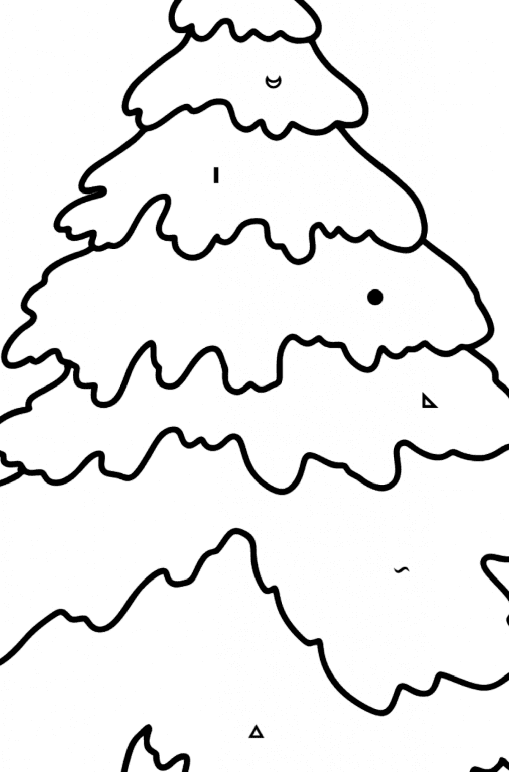 Dibujo de abeto para colorear Imprime y Colorea en Línea