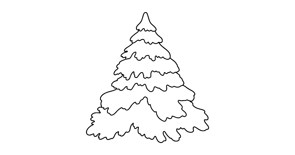 Раскраска ель ♥ Скачать, Онлайн и Распечатать Бесплатно!