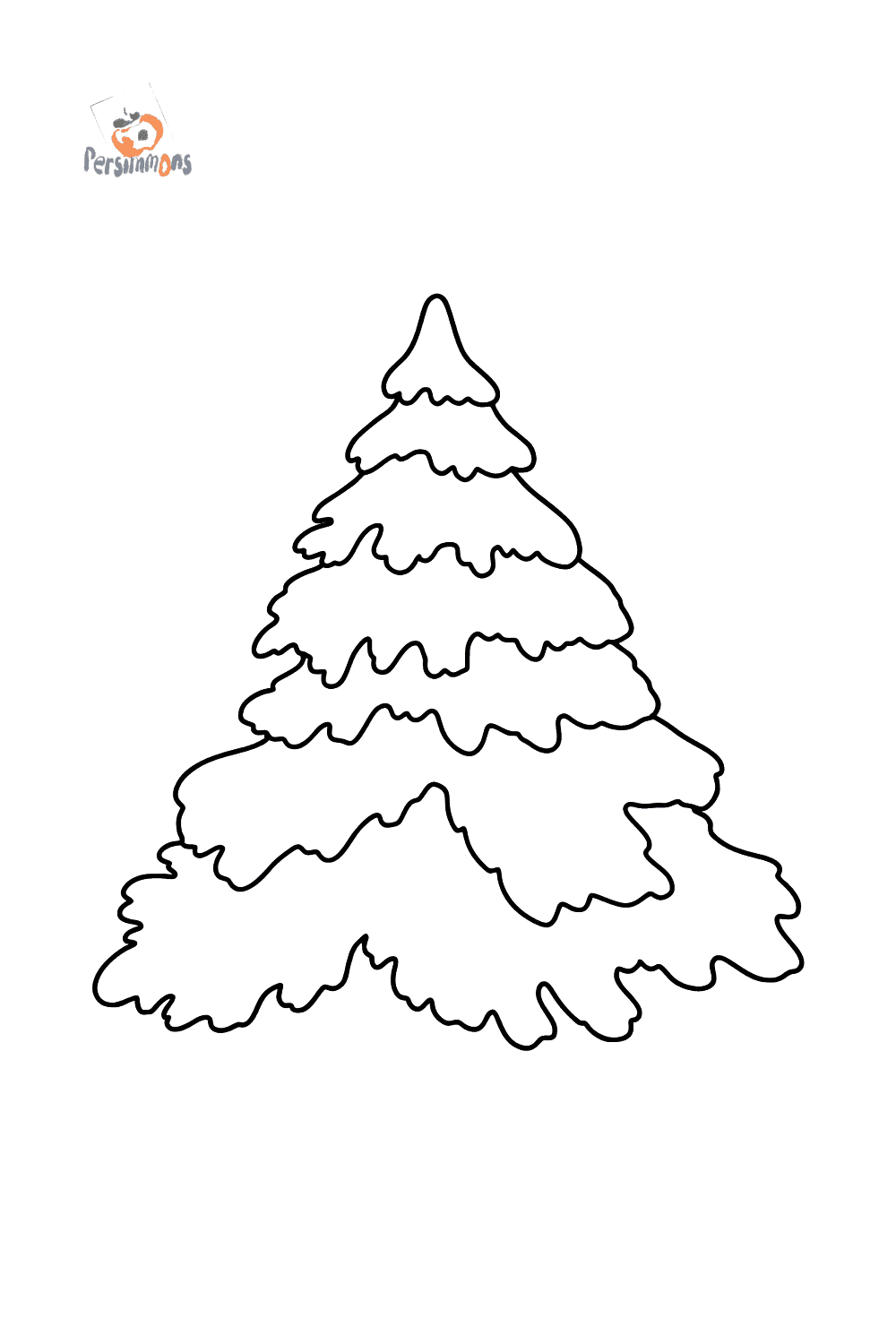 Dibujo de abeto para colorear Imprime y Colorea en Línea