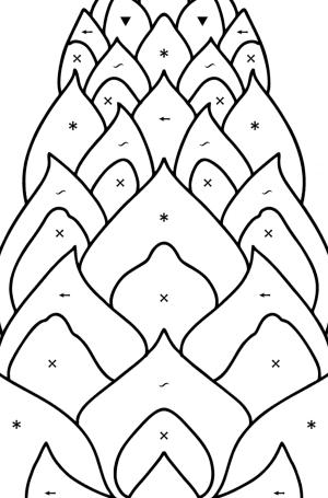 Coloriage - Pomme de pin de Lambert ♥ En ligne ou imprimer