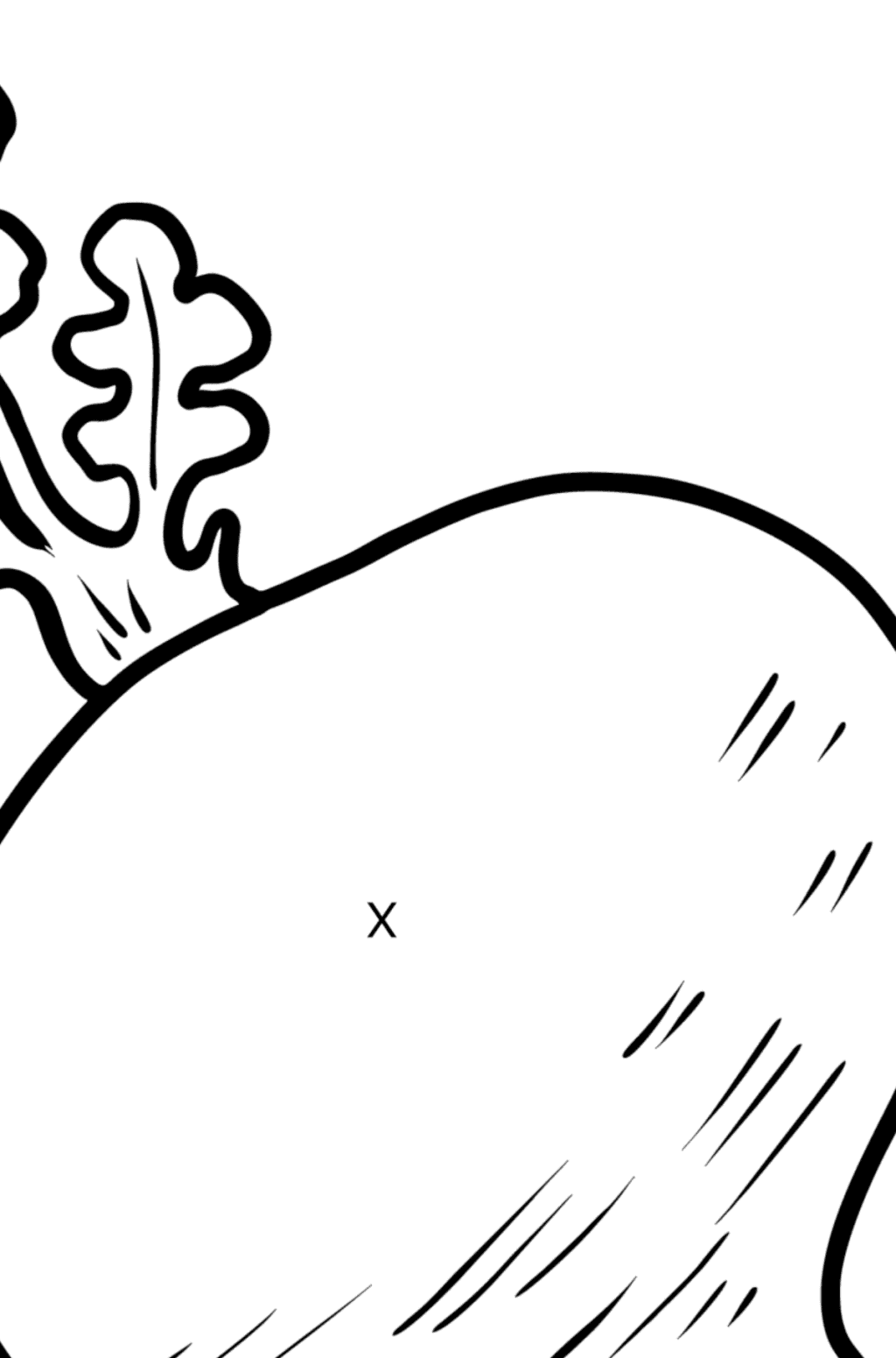 Mewarnai gambar lobak hitam - Online dan Cetak Gratis!