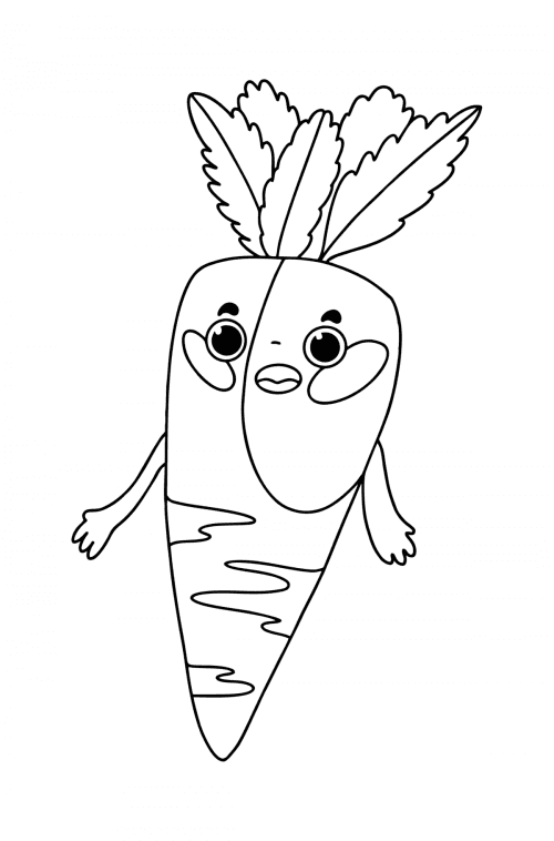 Mewarnai gambar Sayuran - Unduh, cetak, online untuk anak-anak!