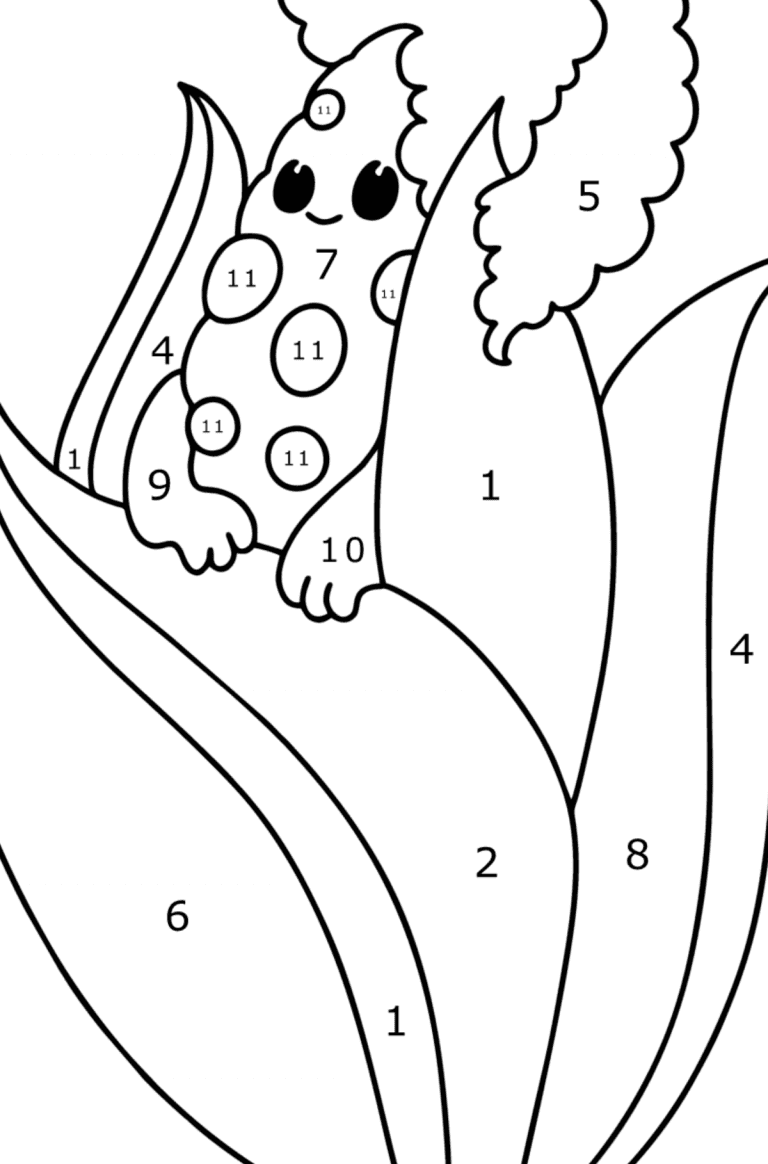 Cartoon corn сoloring page ♥ Online and Printable for Free!