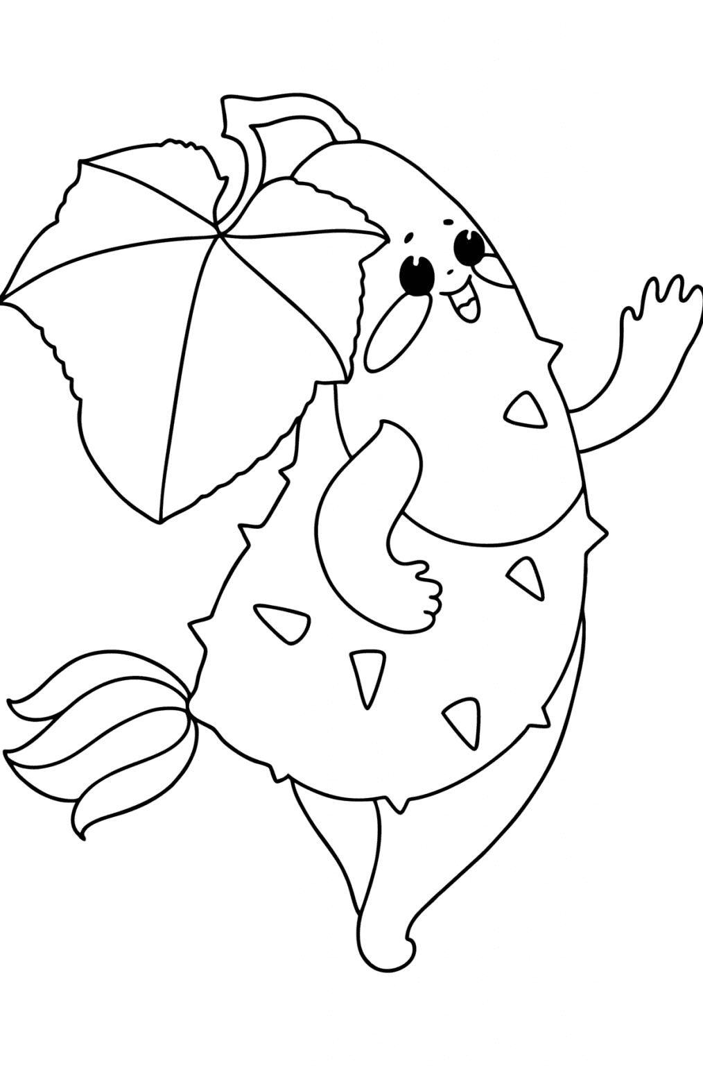 Mewarnai gambar Mentimun dengan mata - Online dan Cetak Gratis!