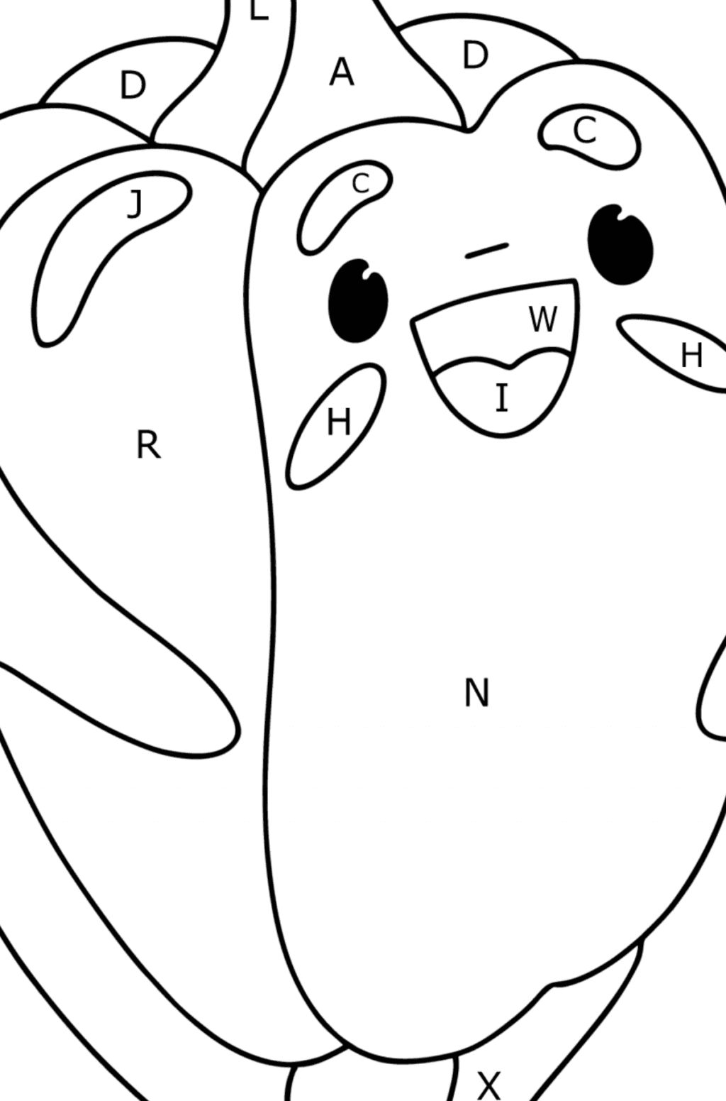 Cartoon pepper сoloring page ♥ Online and Printable for Free!