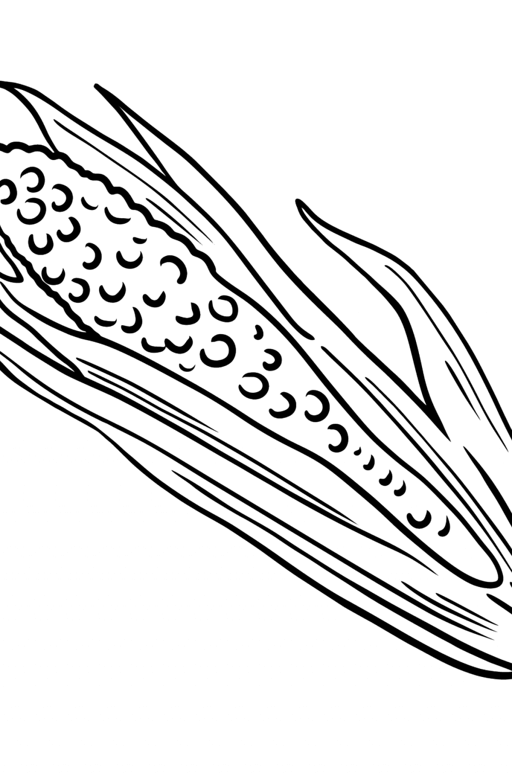 Disegno di Mais da colorare per bambini ♥ Online o stampare!