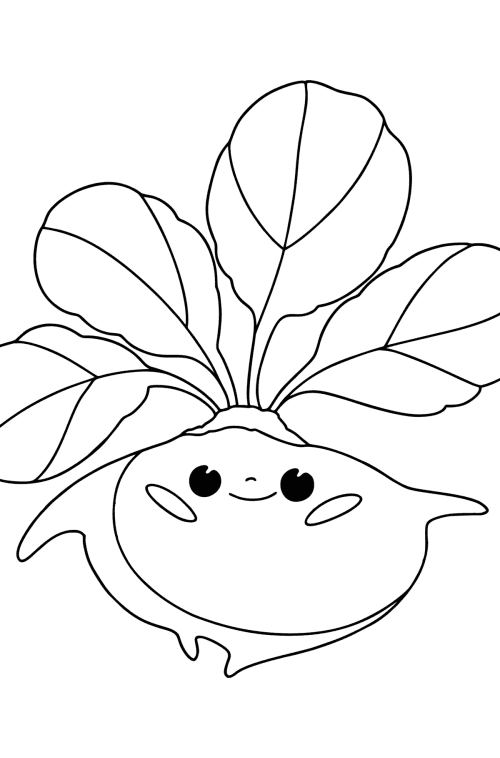 Mewarnai gambar Sayuran - Unduh, cetak, online untuk anak-anak!