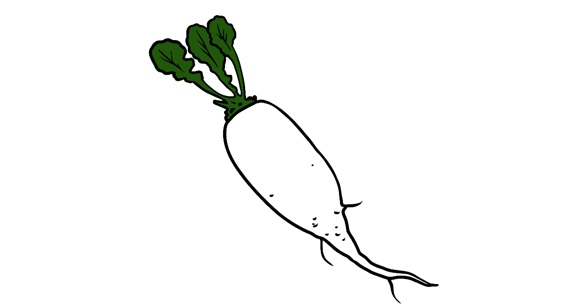 Daikon coloring page ♥ Online and Printable for Free!