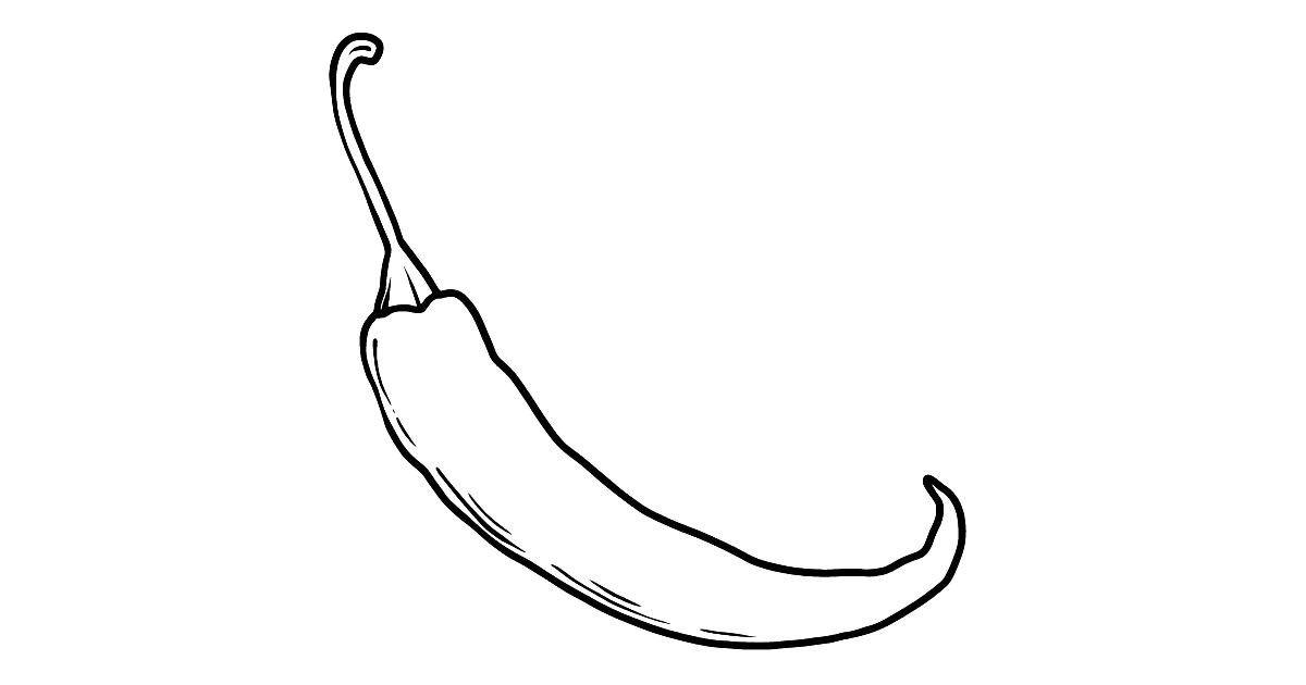 Hot Pepper Ausmalbild ♥ Kostenlos Drucken und Online!