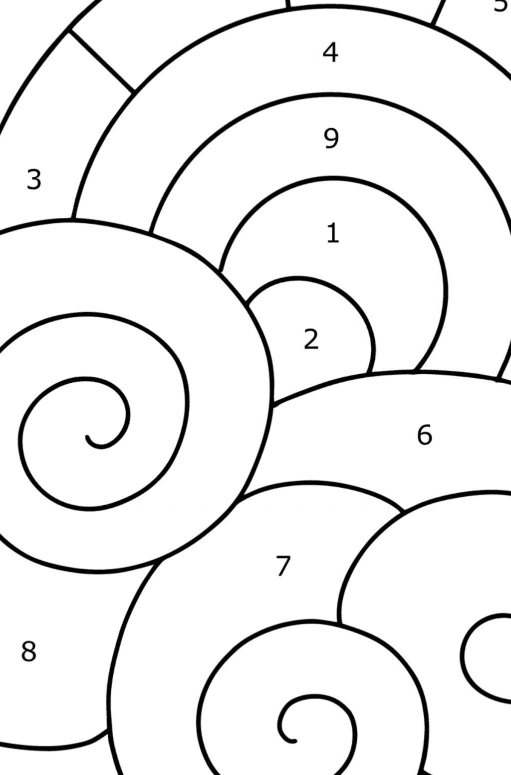 Mewarnai gambar Awan dalam gaya Zentangle - Online dan Cetak Gratis!