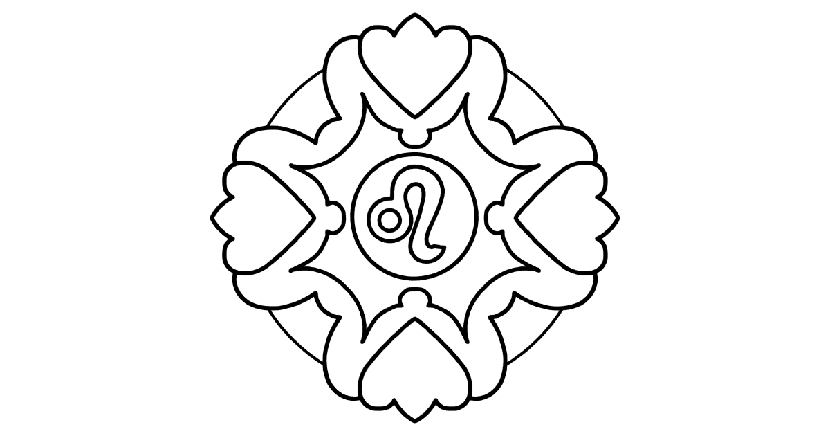 Coloring page - zodiac sign Leo ♥ Online and Print for Free!