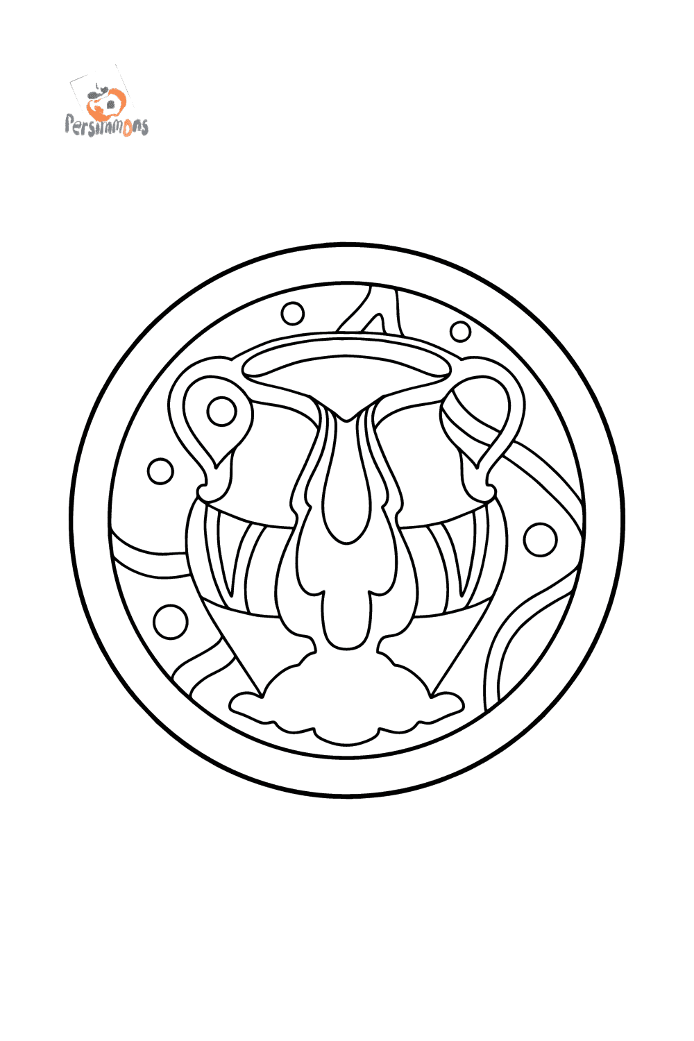 Coloring page for kids - zodiac sign Aquarius ♥ Online and Print!
