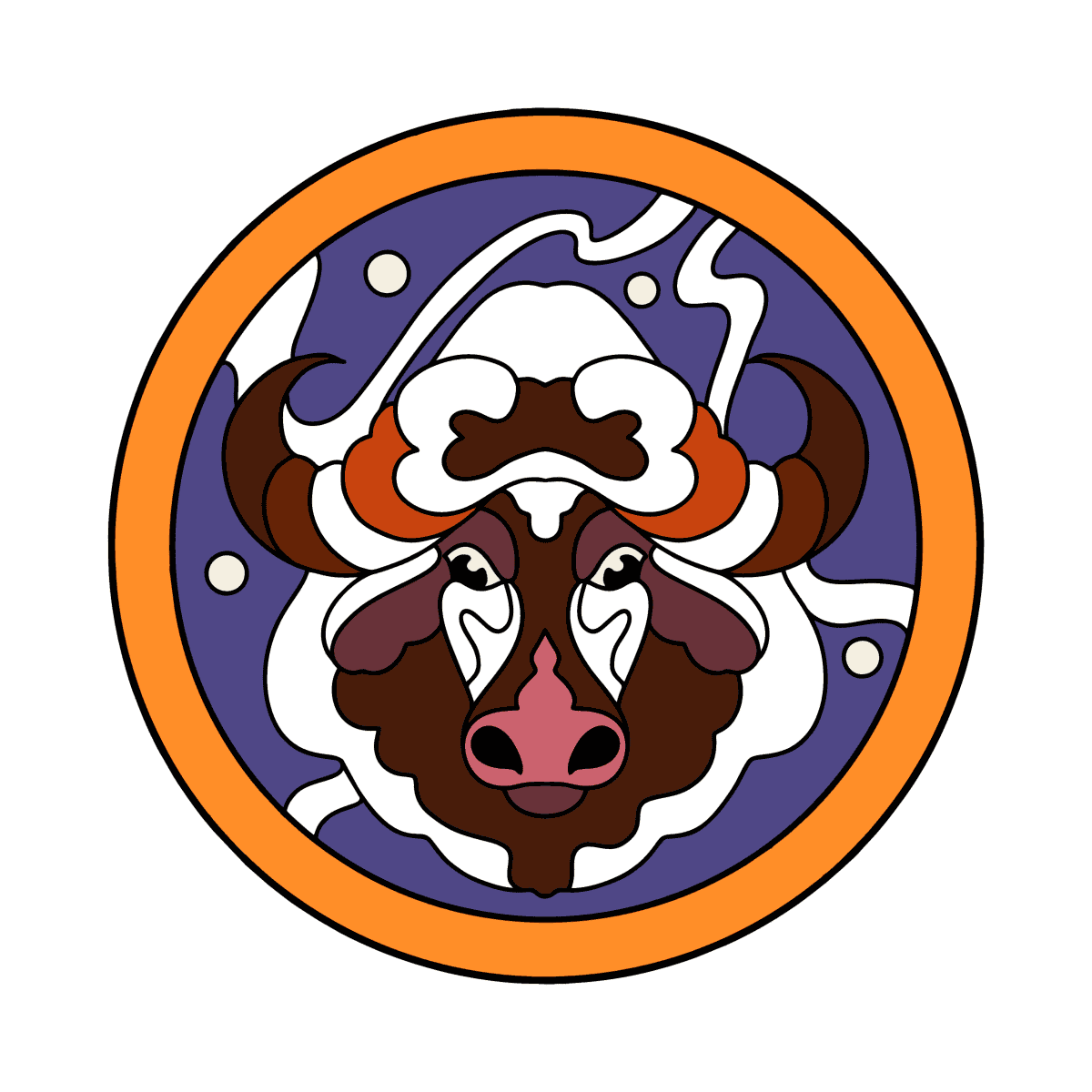 Desen de colorat zodia Taur pentru copii ♥ Online și Imprimați!